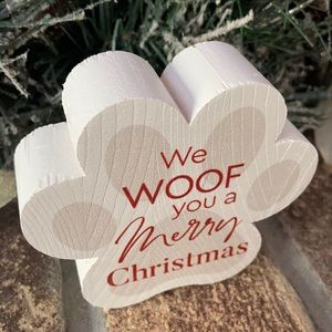 Accents | New Christmas Holiday Farmhouse Pet Dog Paw Pet Sign | Poshmark
